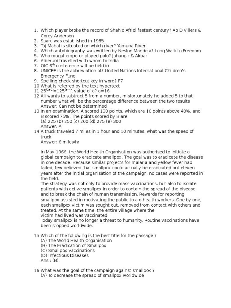 TEVTA Past Papers and Exam Strategies | PDF | Smallpox | Vaccination
