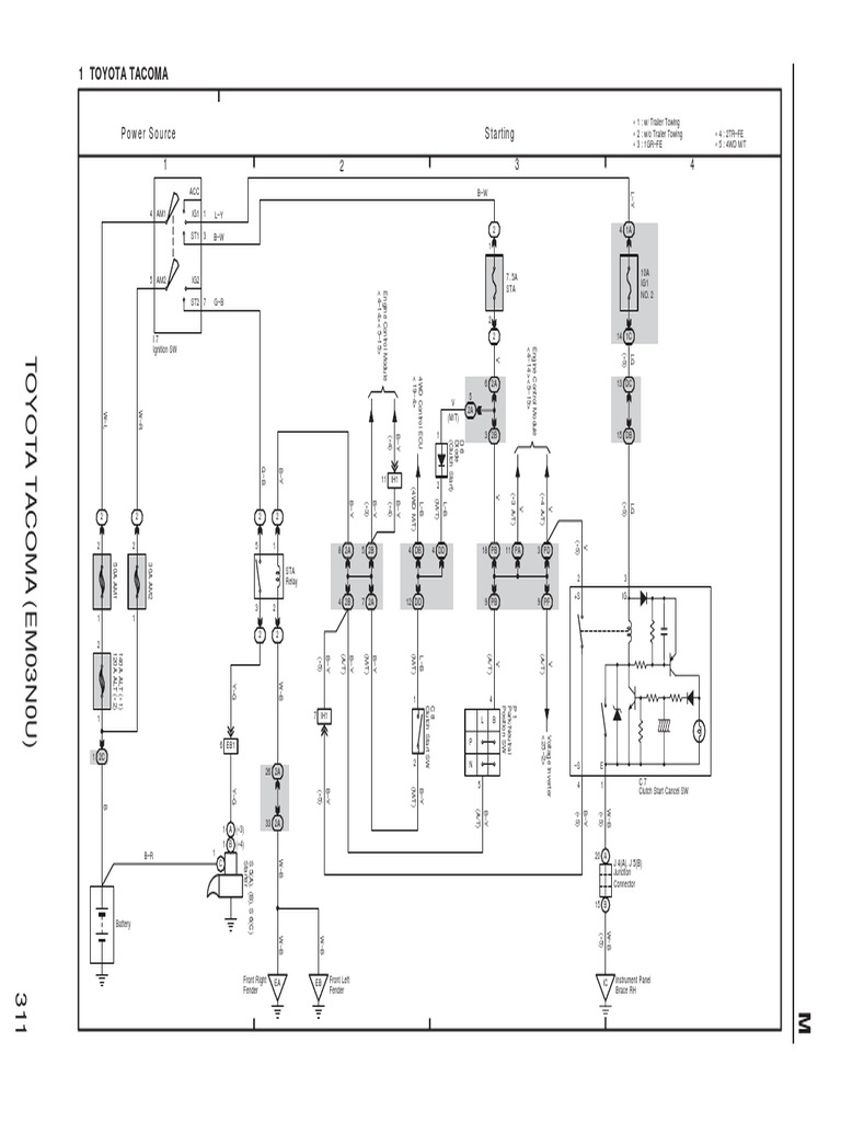 2006 Tacoma Wiring Diagram Toyota Tacoma 2006 System Wiring Diagrams,