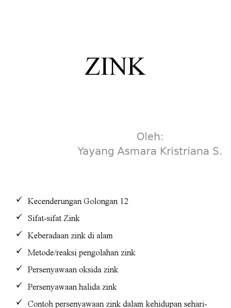 Zink | PDF