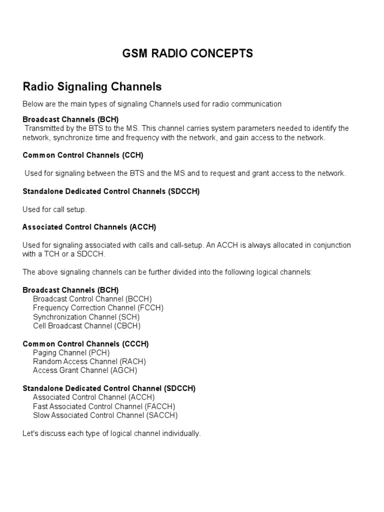 GSM Radio Concepts | PDF | Radio Technology | Mobile Telecommunications