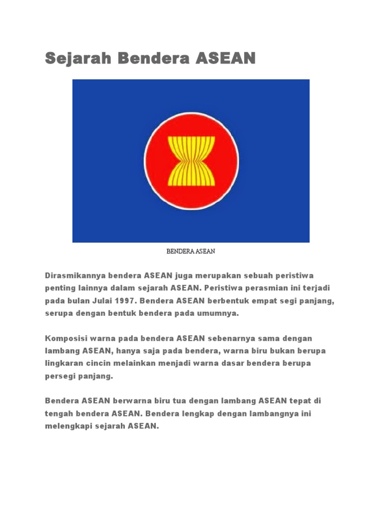 Sejarah Bendera ASEAN | PDF