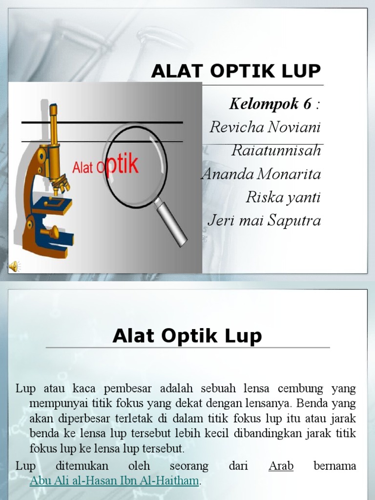 Alat Optik LUP | PDF