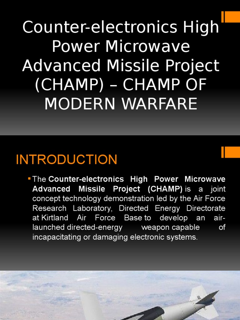Counter-Electronics High Power Microwave Advanced Missile Project ...