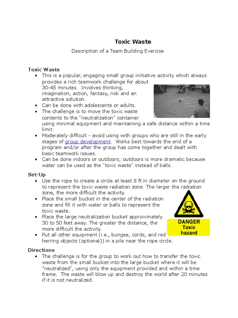 Toxic Waste | PDF | Team Building | Psychological Concepts