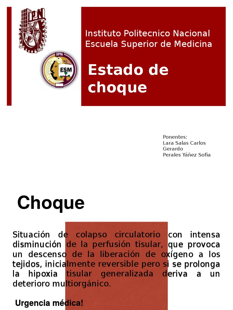 Estado de Choque | PDF | Choque (circulatorio) | Isquemia