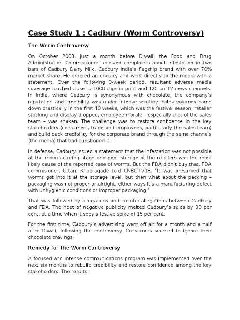 CM Case Study - Cadbury & Nestle | PDF | Supply Chain | Nestlé