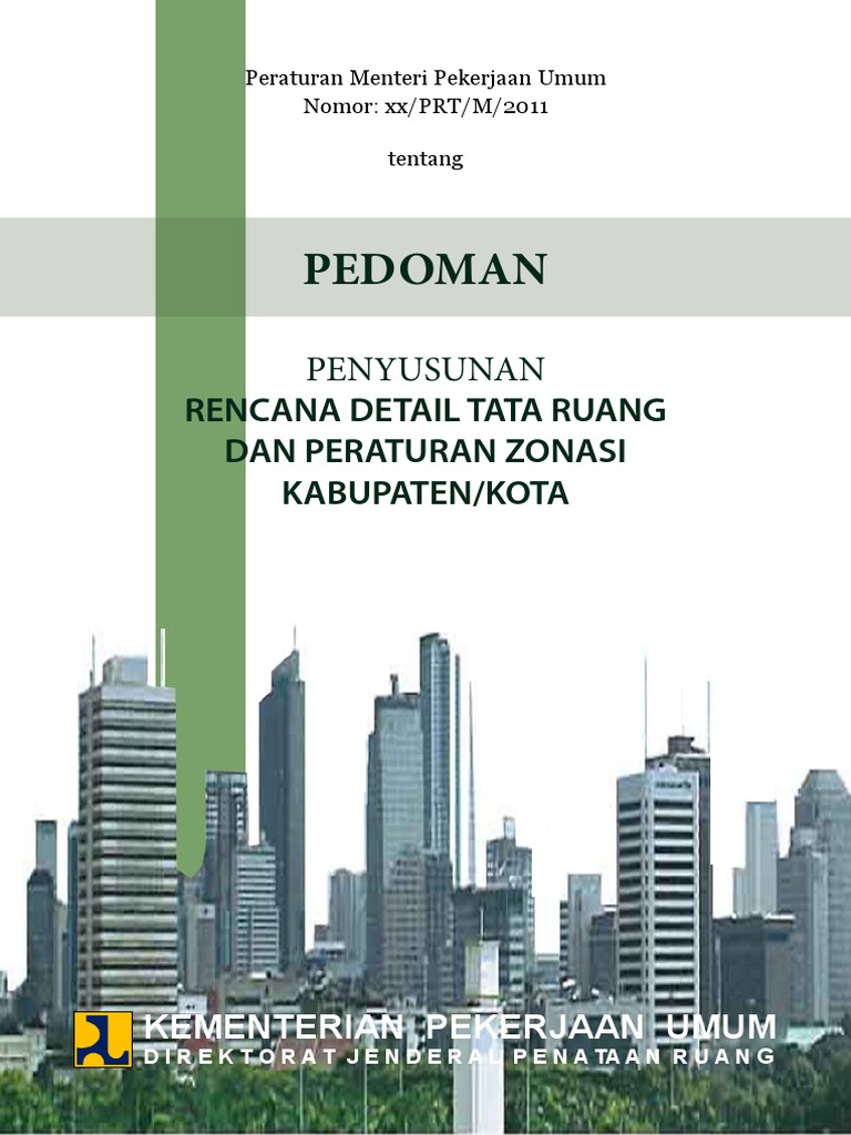 Pedoman Penyusunan RDTR | PDF | Teknologi & Rekayasa