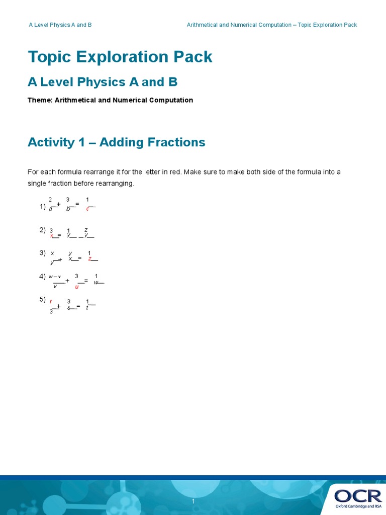 Topic Exploration Pack: A Level Physics A and B | PDF | Planets ...