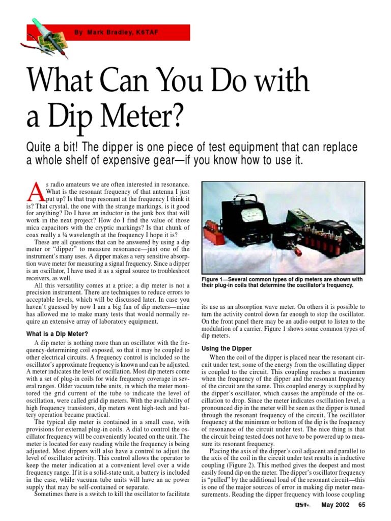 Understanding and Using Dip Meters | PDF | Inductor | Electronic Oscillator