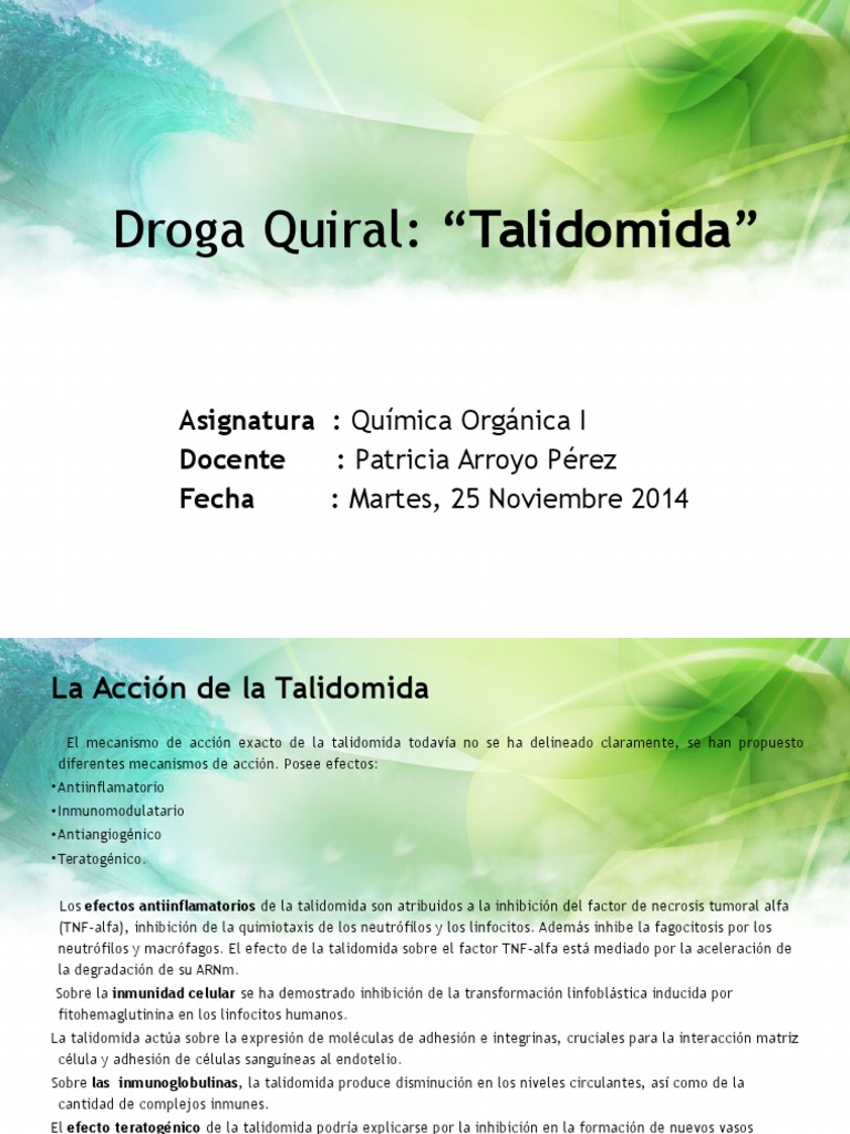 Talidomida | PDF | Ciencias de la Salud | Inmunología