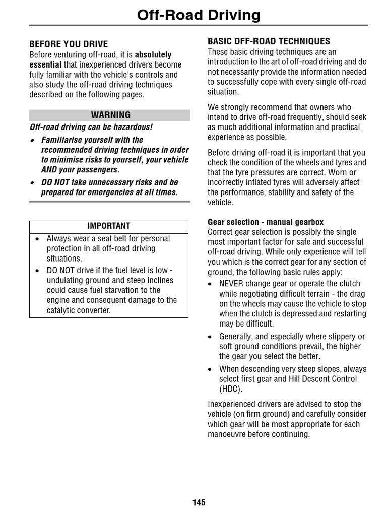 Off-Road Driving PDF | PDF | Automatic Transmission | Transmission ...