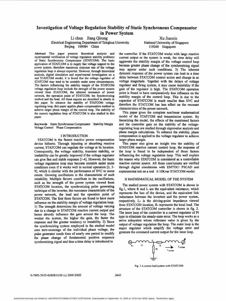IEEE Power System Paper-Investigation of Voltage Regulation Stability ...