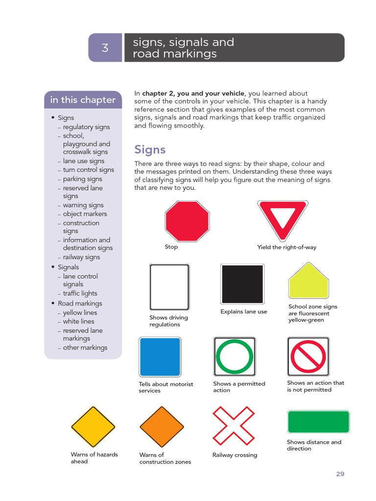 Signs, Signals and Road Markings 3 | PDF | Traffic | Pedestrian Crossing