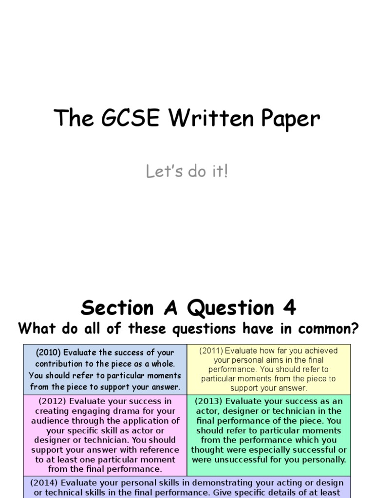 The GCSE Written Paper | PDF | Evaluation | Behavioural Sciences
