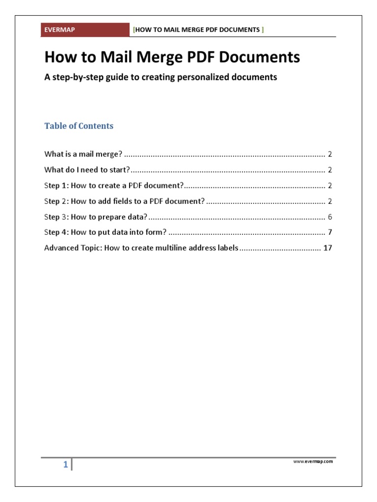 How To Mail Merge PDF Documents: A Step-By-Step Guide To Creating ...