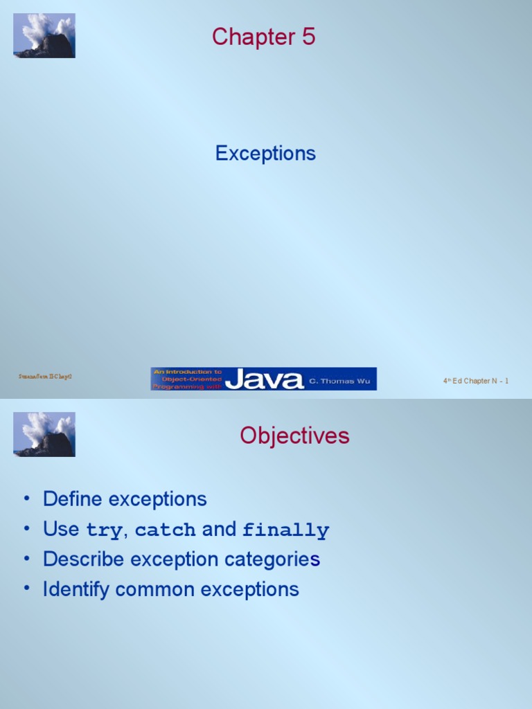 Chapter5ExceptionHandling II | PDF | Array Data Type | Java ...