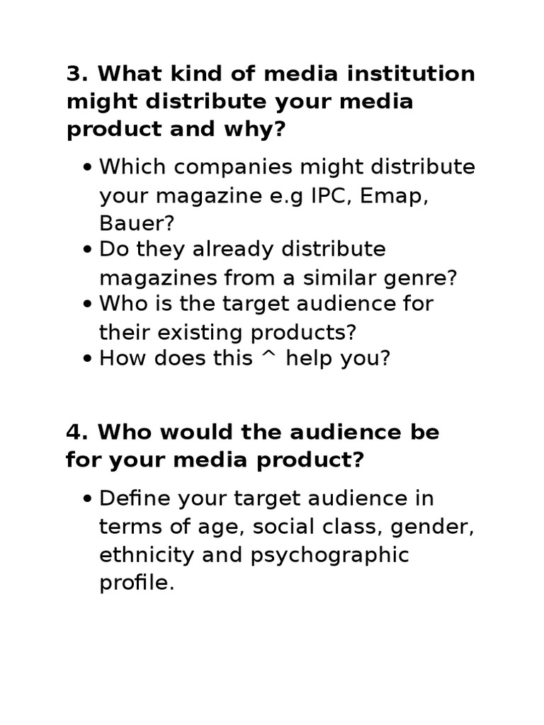 Final Evaluation Questions | PDF | Target Audience | Psychological Concepts