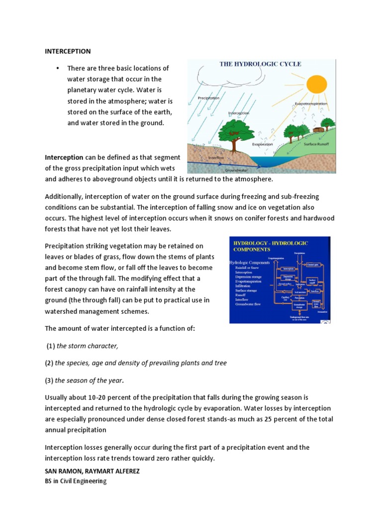 INTERCEPTION - HYDROLOGY | Precipitation | Hydrology
