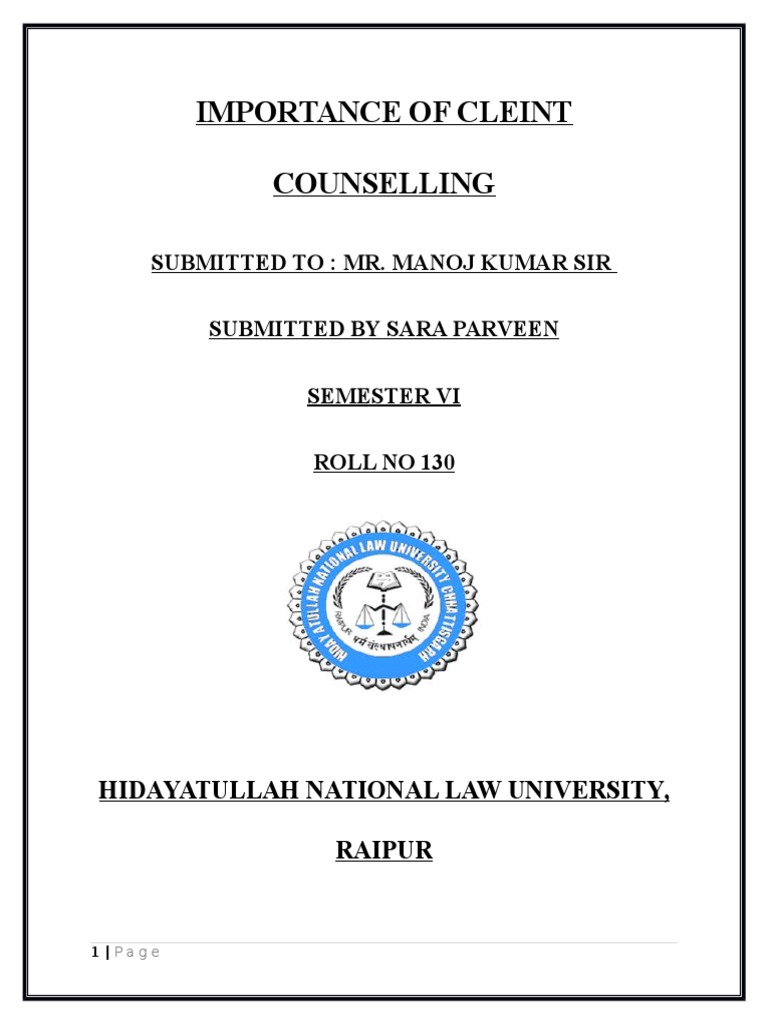 Client Counselling | PDF | Advocate | Lawyer