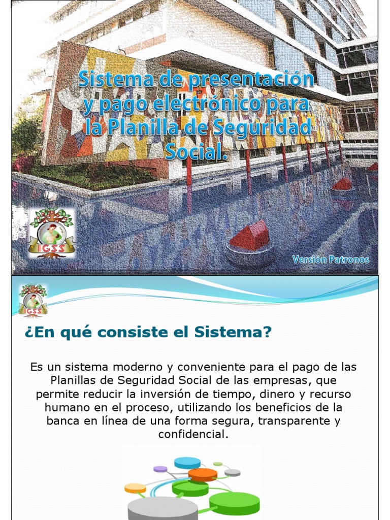 Presentac Planilla Igss | PDF | Mesa de ayuda | Bancos