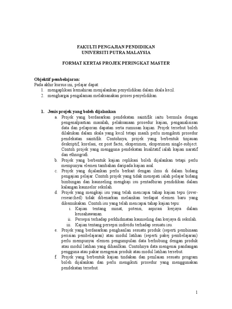 Contoh Kaedah Kajian Kertas Projek - BobbyfinKelley