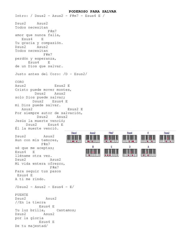 Poderoso para Salvar - Piano | PDF