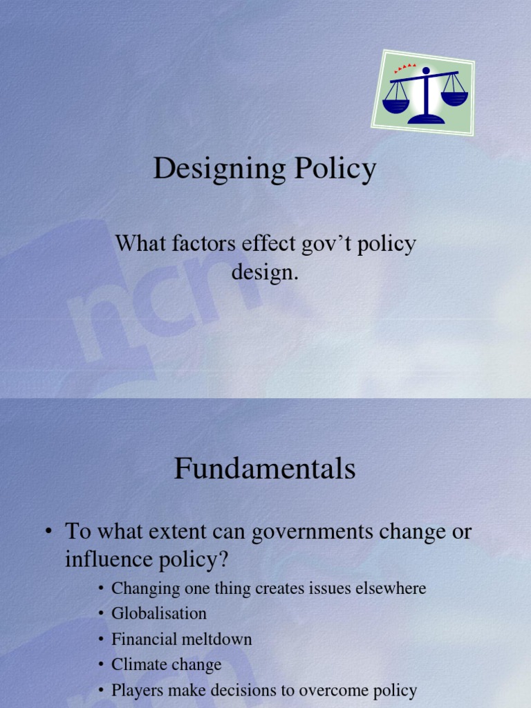 Factors Influencing Government Policy Design | PDF | Politics