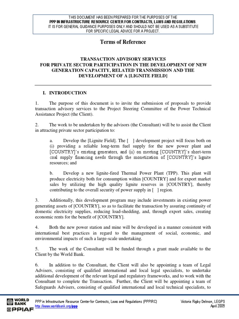 Tor Energy Transaction Advisor | PDF | Public–Private Partnership ...