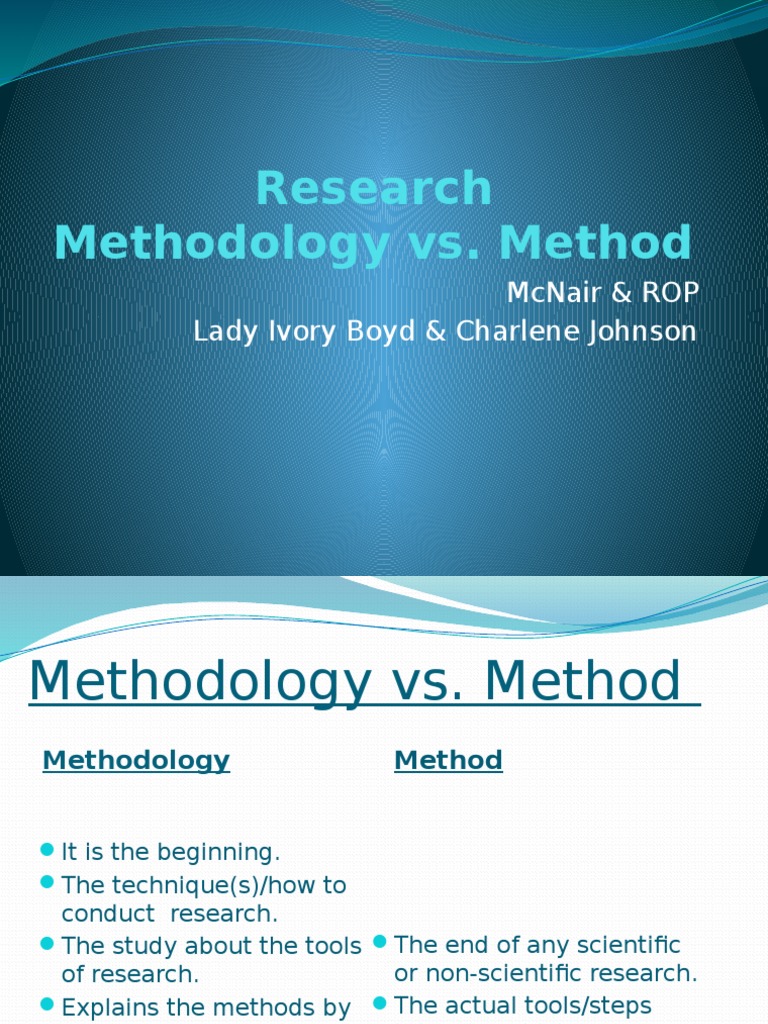 Methodology Vs Method Explained Pdf Quantitative Research Experiment