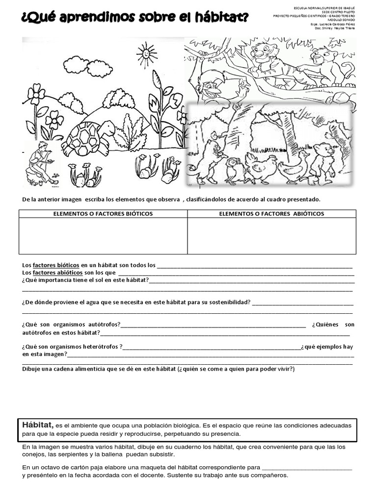 Guia 9 Que Sabemos Del Habitat | PDF