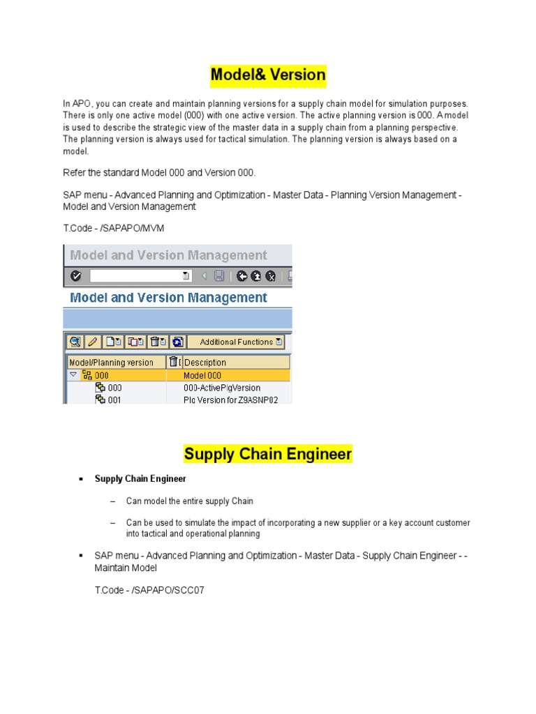 APO SNP - Administrative Data - 01 | PDF | Supply Chain | Subroutine