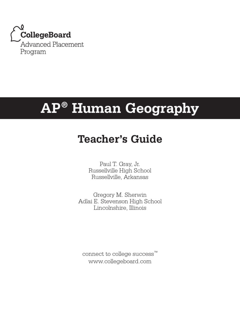 AP Human Geography: Teacher's Guide | PDF
