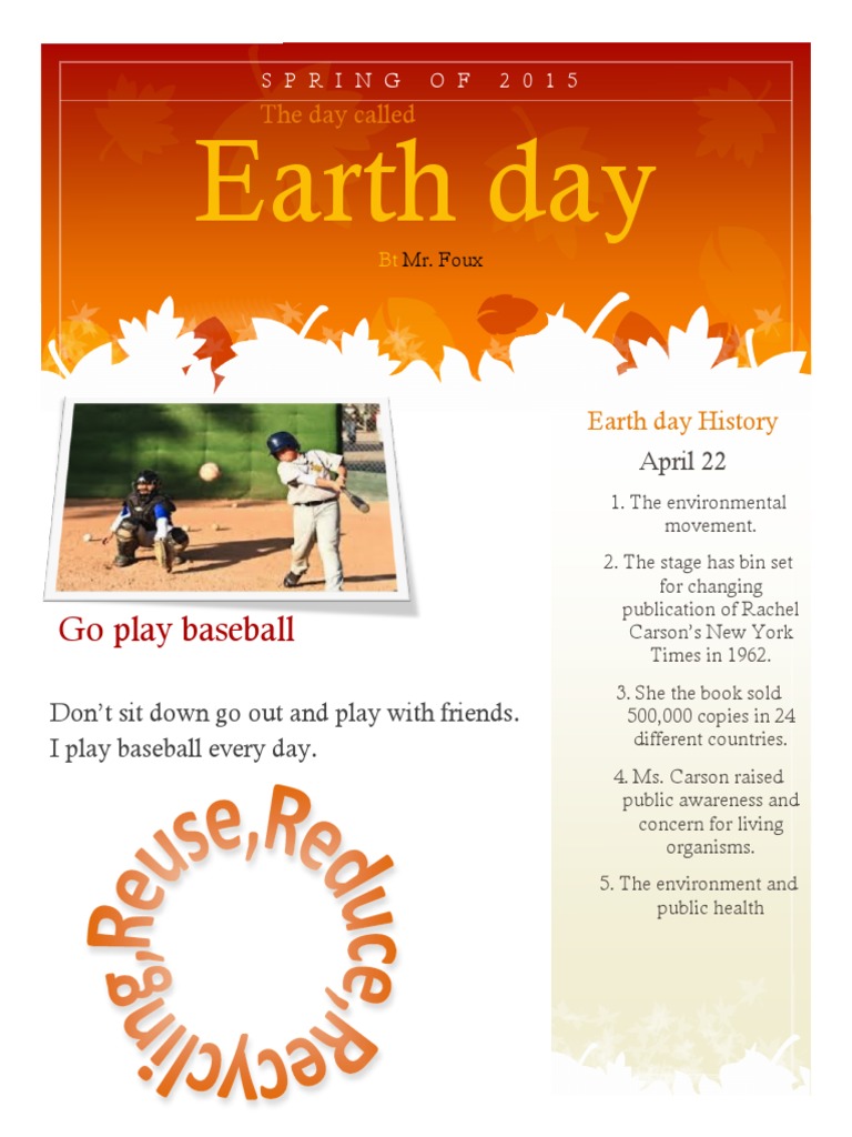 Earth Day History and Activities | PDF | Art
