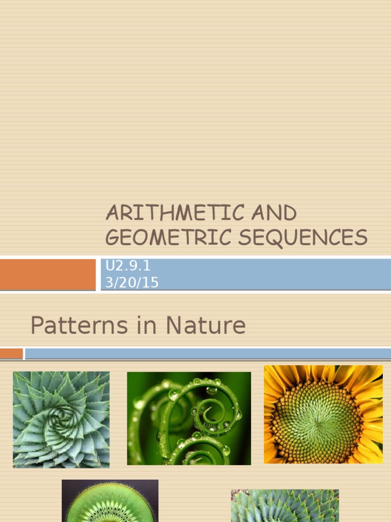 Arithmetic and Geometric Sequences | PDF