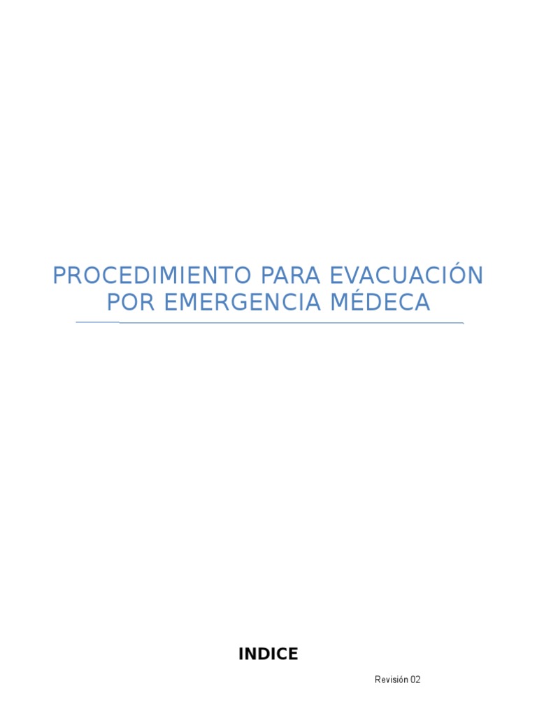 Procedimiento MEDEVAC | PDF | Lesión | Herida