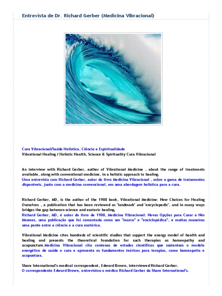 Entrevista de Dr. Richard Gerber. Medicina Vibracional. | PDF ...