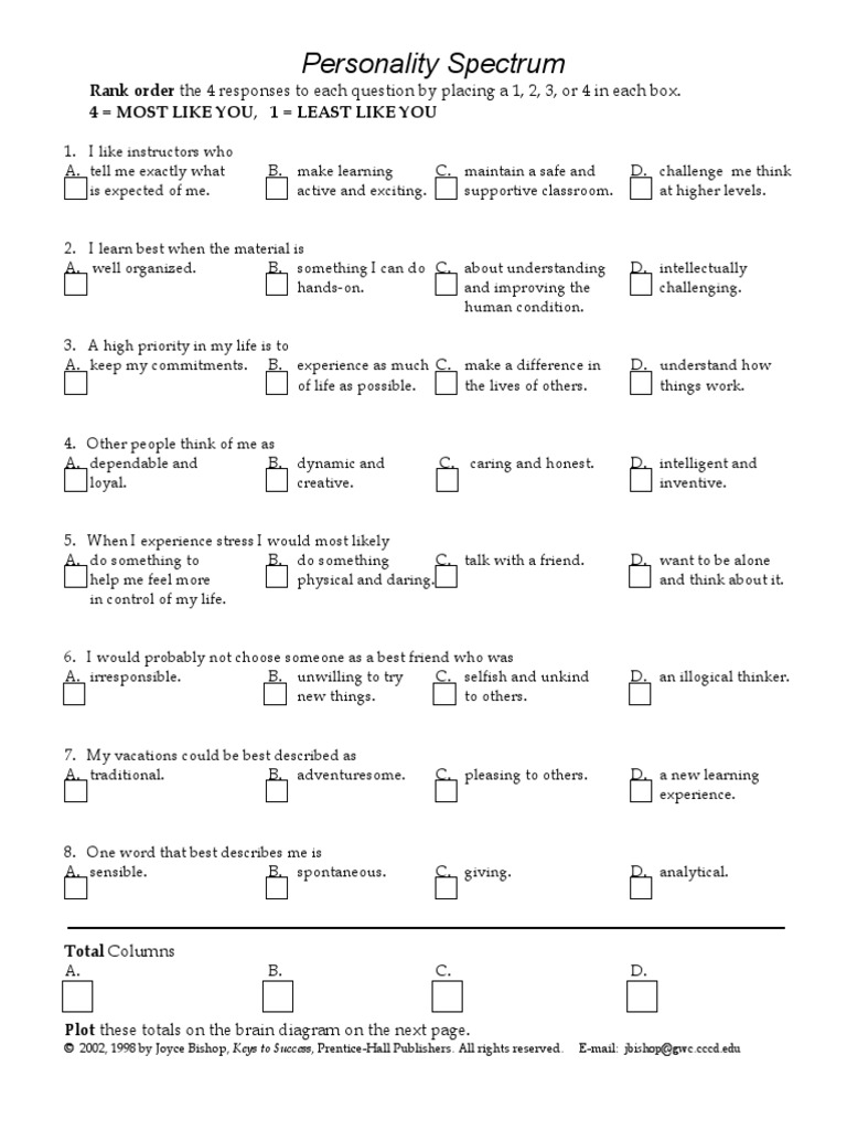 Personality Spectrum | PDF | Rhythm | Mind