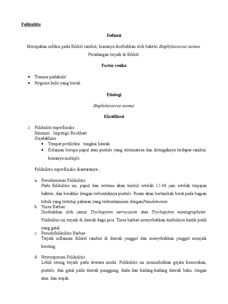 Folikulitis | PDF