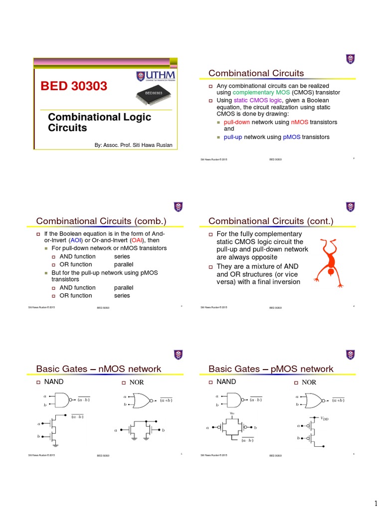 3 Comb Gates A Stud | PDF | Cmos | Logic Gate