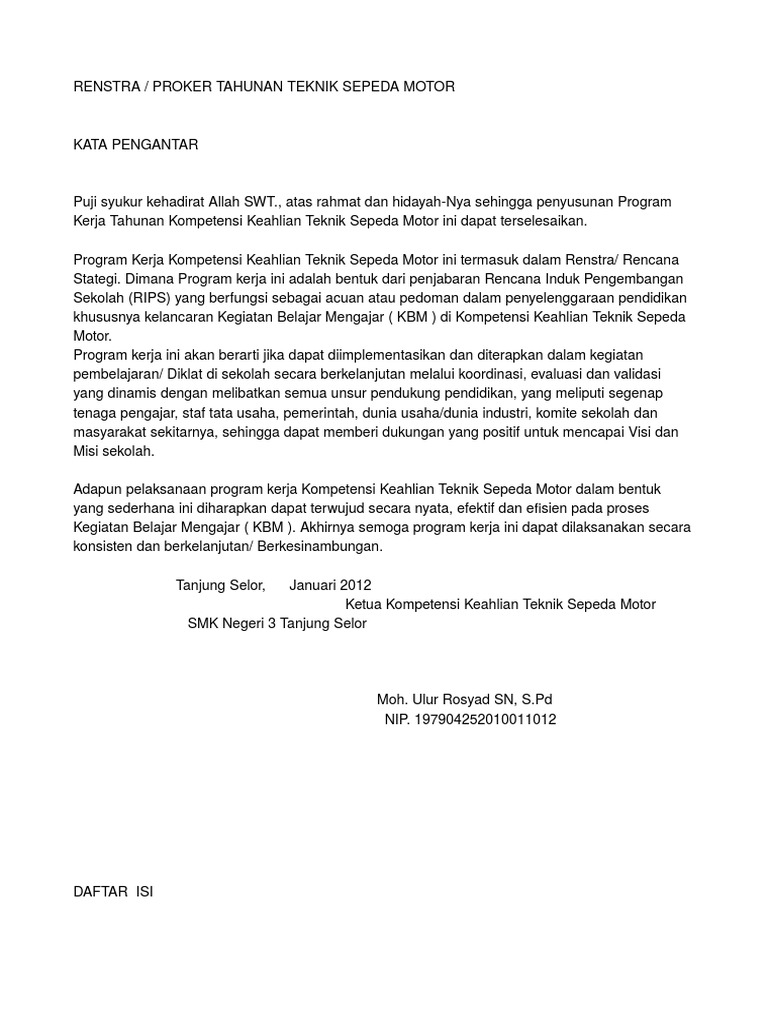 Contoh Proker TSM | PDF | Karier & Perkembangan | Bisnis