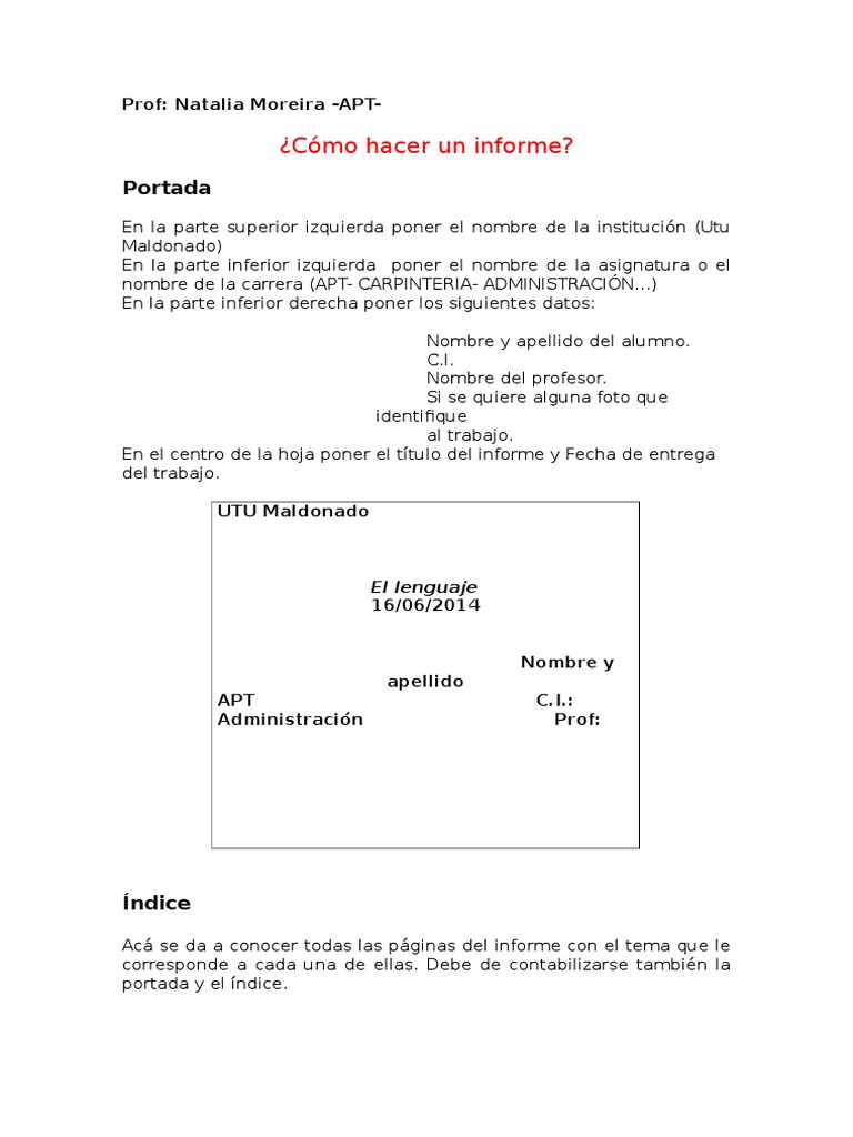 Cómo Hacer Un Informe | PDF | Bibliografía | Science