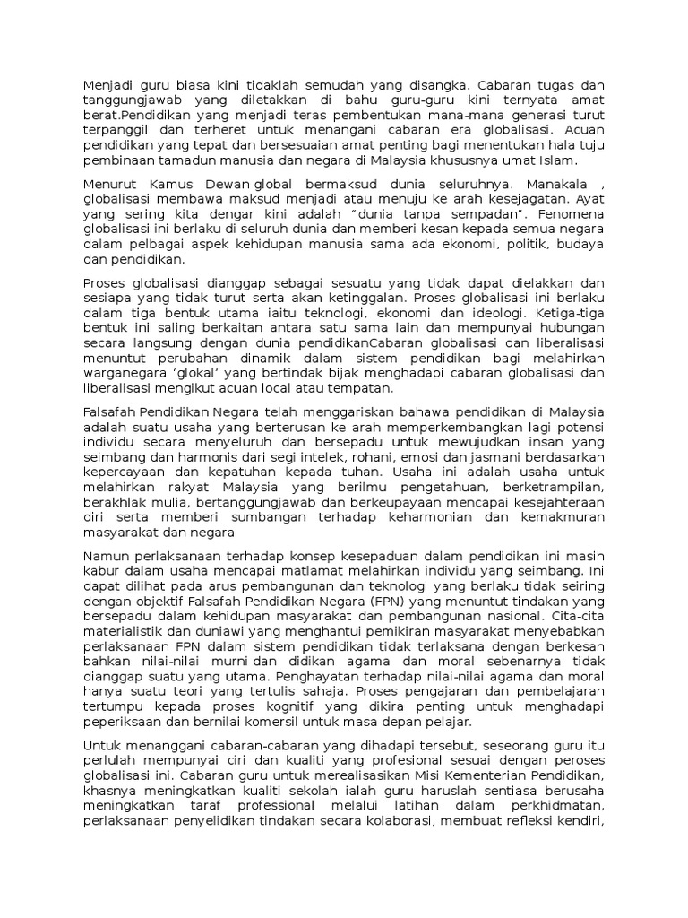 Isu Dan Cabaran Guru | PDF