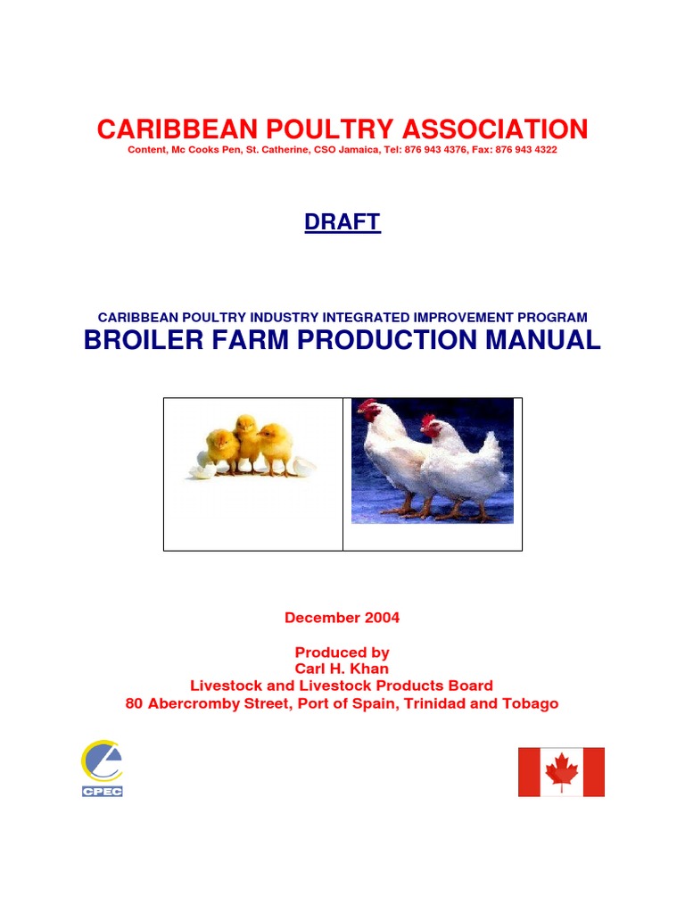 Broiler Farm Production Manual | PDF | Relative Humidity | Chloride