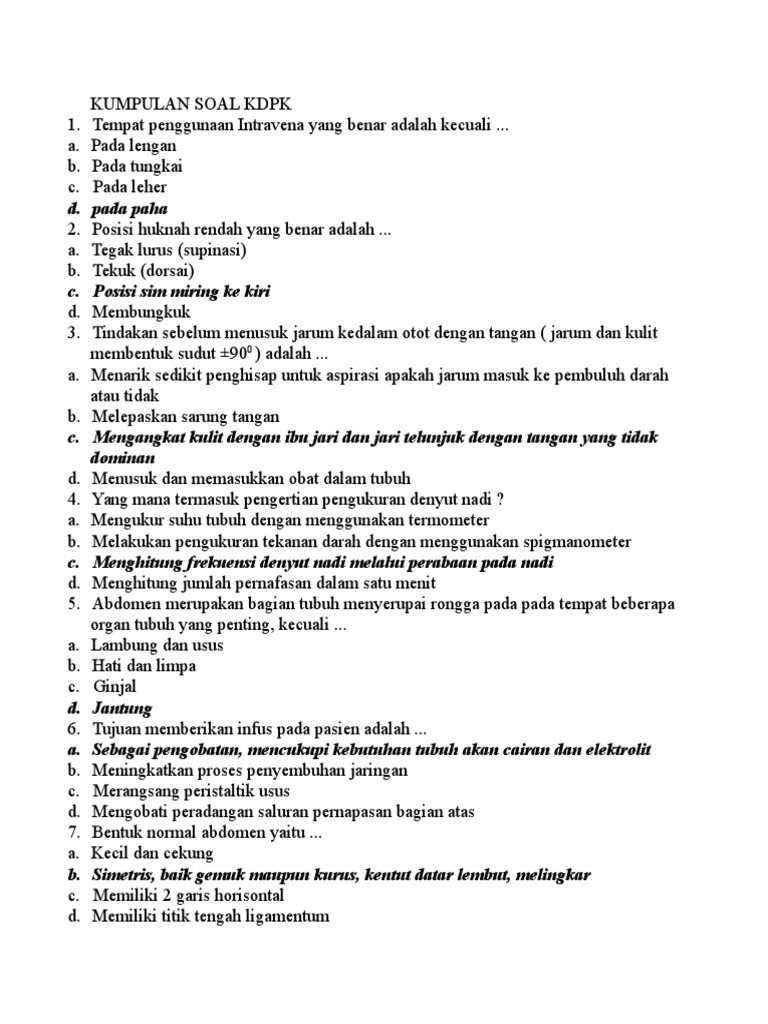 Kumpulan Soal KDPK | PDF