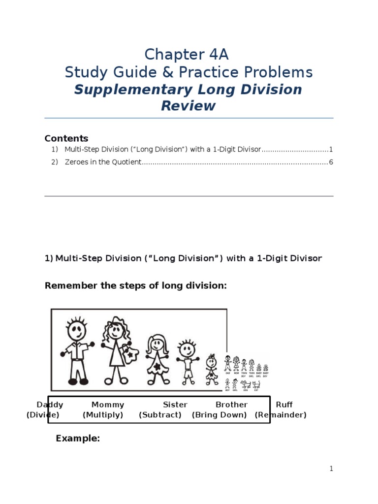 Long Division Step-by-Step Guide | PDF | Division (Mathematics ...