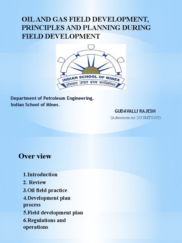 Oil and Gas Field Development, Principles and | PDF | Environmental ...