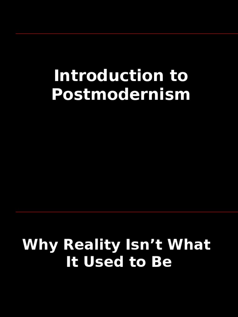 Understanding Postmodernism Concepts | PDF | Postmodernism | Literary ...