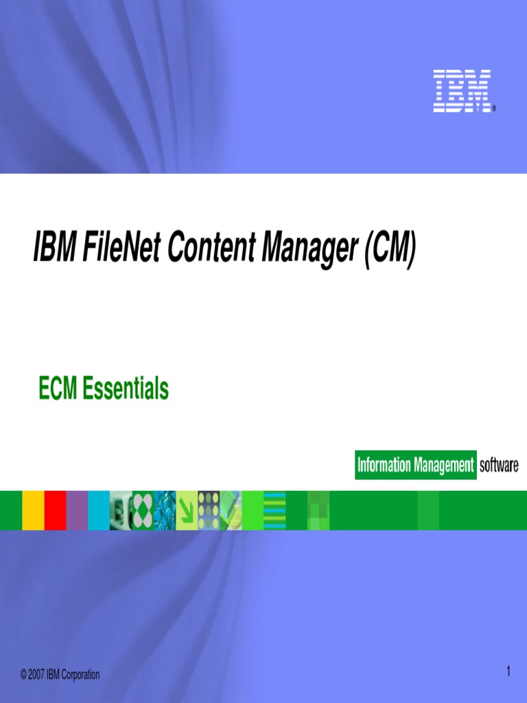 ECM Essentials_IBM FileNet CM | Share Point | Content Management
