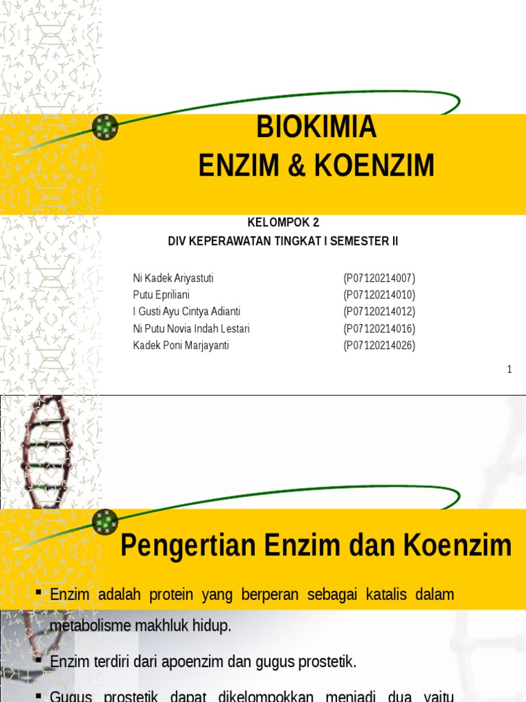 Enzim Dan Koenzim | PDF | Pengembangan Diri | Kesehatan Holistik