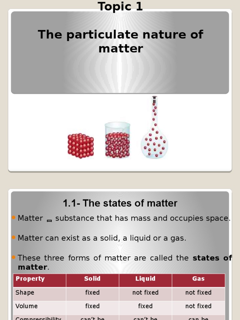 Chemistry Particulate Nature of Matter | PDF | Liquids | Evaporation